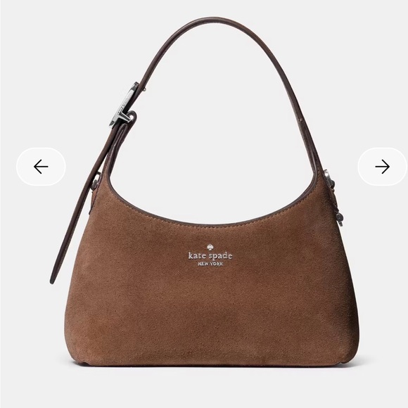 kate spade | Bags | Kate Spade Chocolate Brown Suede Shoulder Bag ...